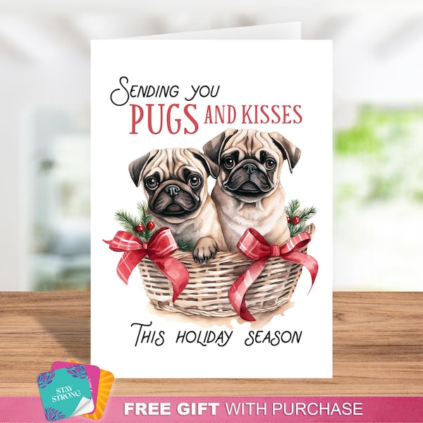Pug Card - Etsy