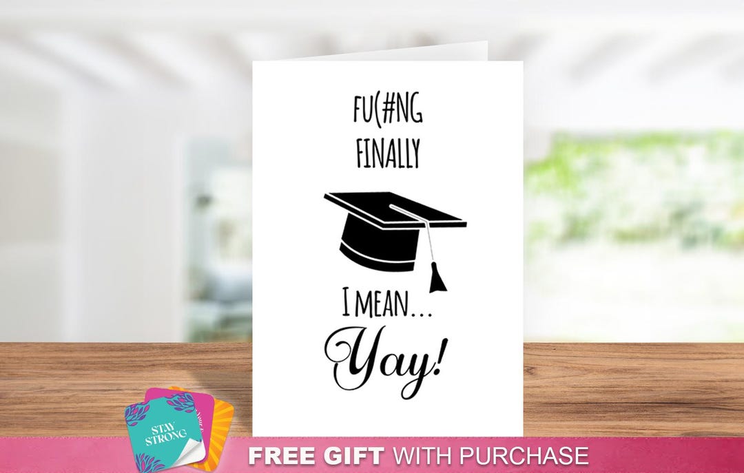 Funny "fuc#ing Finally" Graduation Card - Handmade Graduation , Grad ...