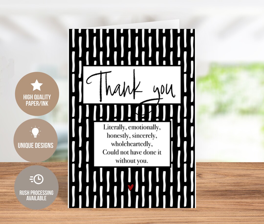 Thank You Gratitude Greeting Card expressing Every Bit of Appreciation ...