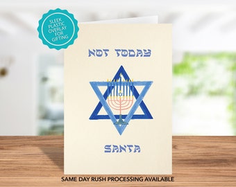 Happy Hanukkah, Watercolor Menorah and Florals Greeting Card - Etsy