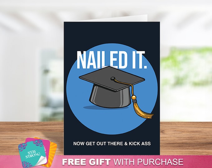 Graduation Card. Congratulations. Handmade, Hand-lettered, Illustrated ...