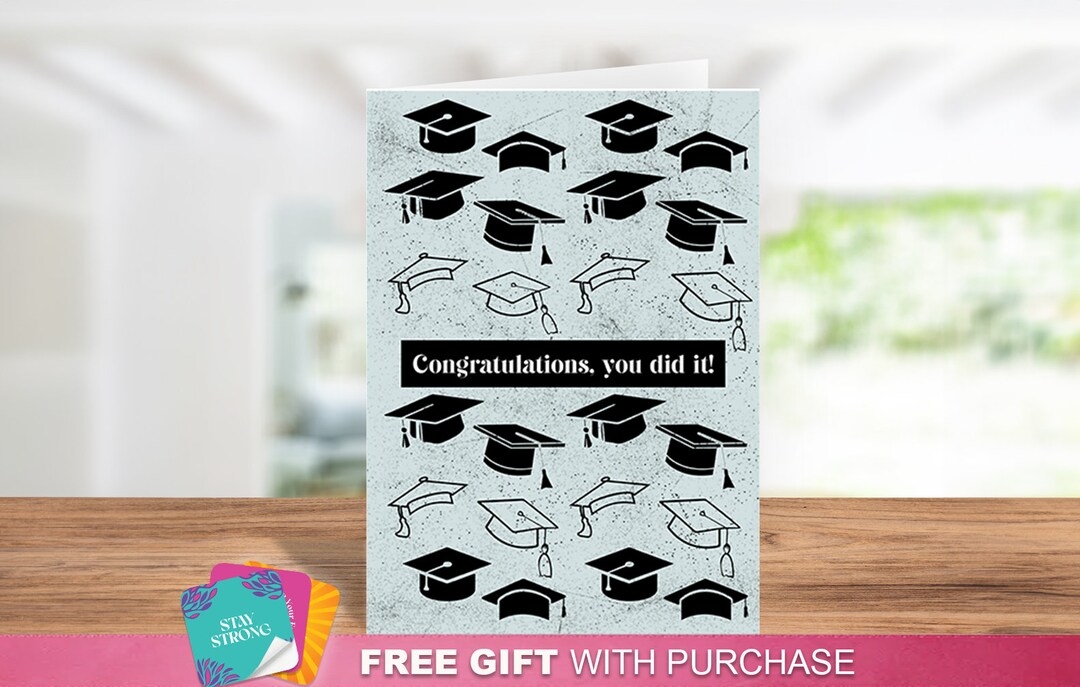 Graduation "congratulations You Did It!" Card for Grad, High School ...