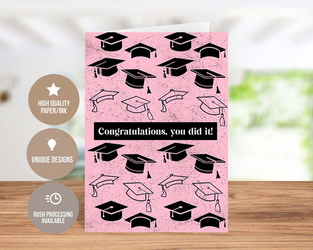 Congratulations, You Did It, Fun Graduation Card, High School ...