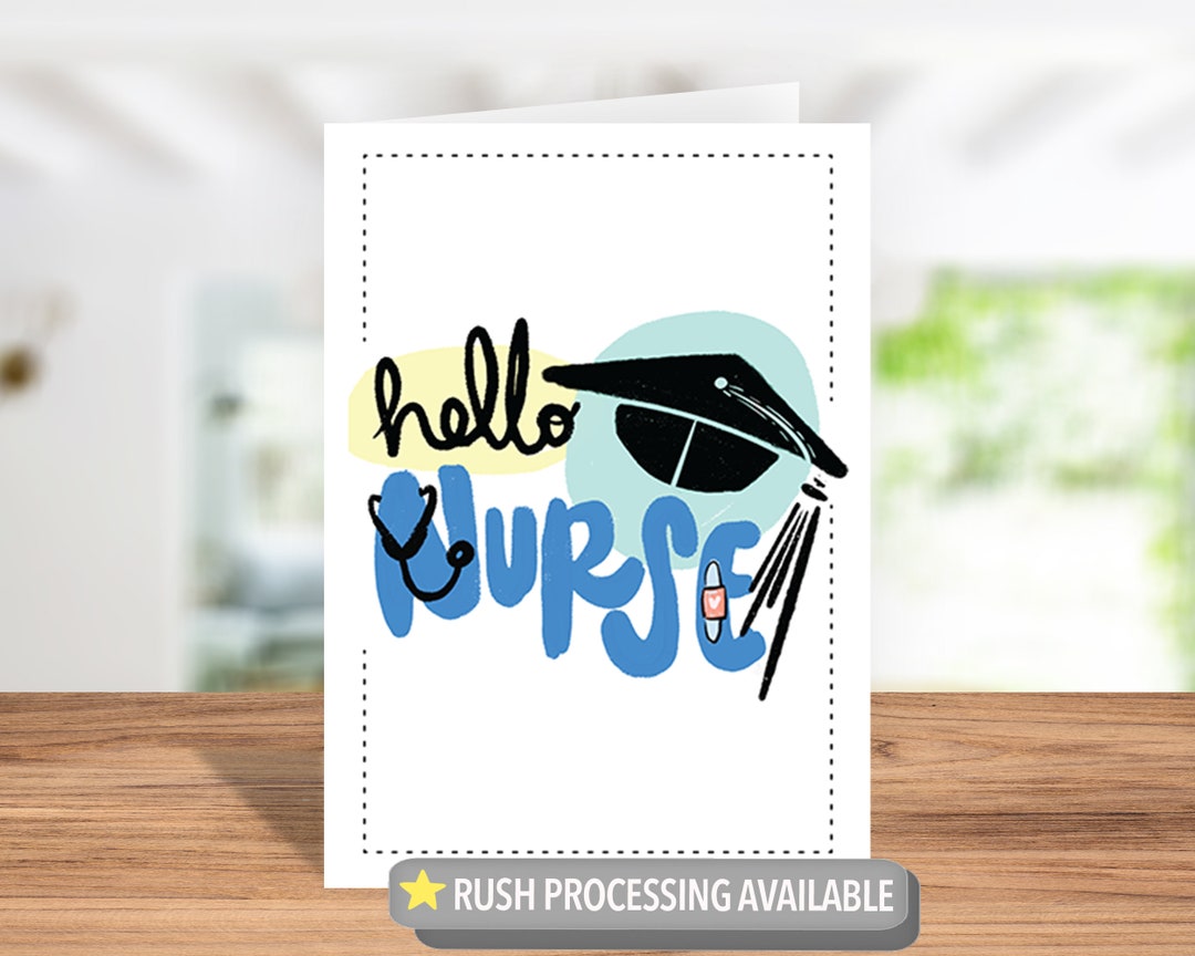Hello Nurse Graduation Card, Congrats Grad Nursing Student Graduation ...
