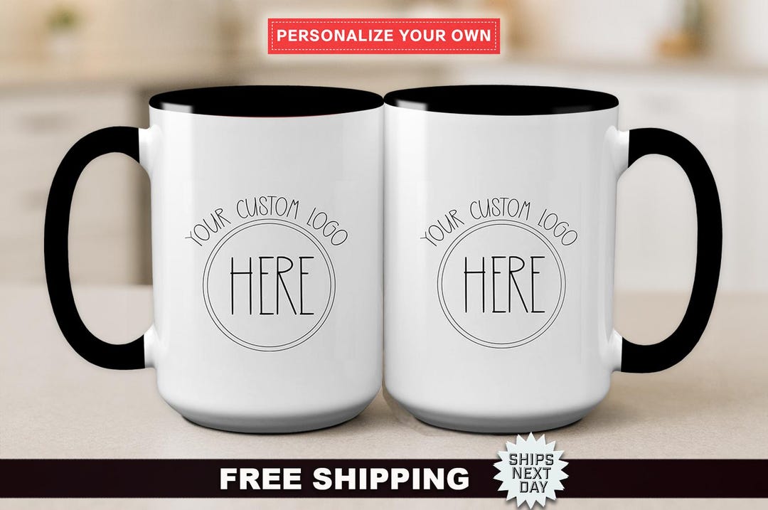 Custom Logo Coffee Mug "custom Your Company Logo Here" Mug ...