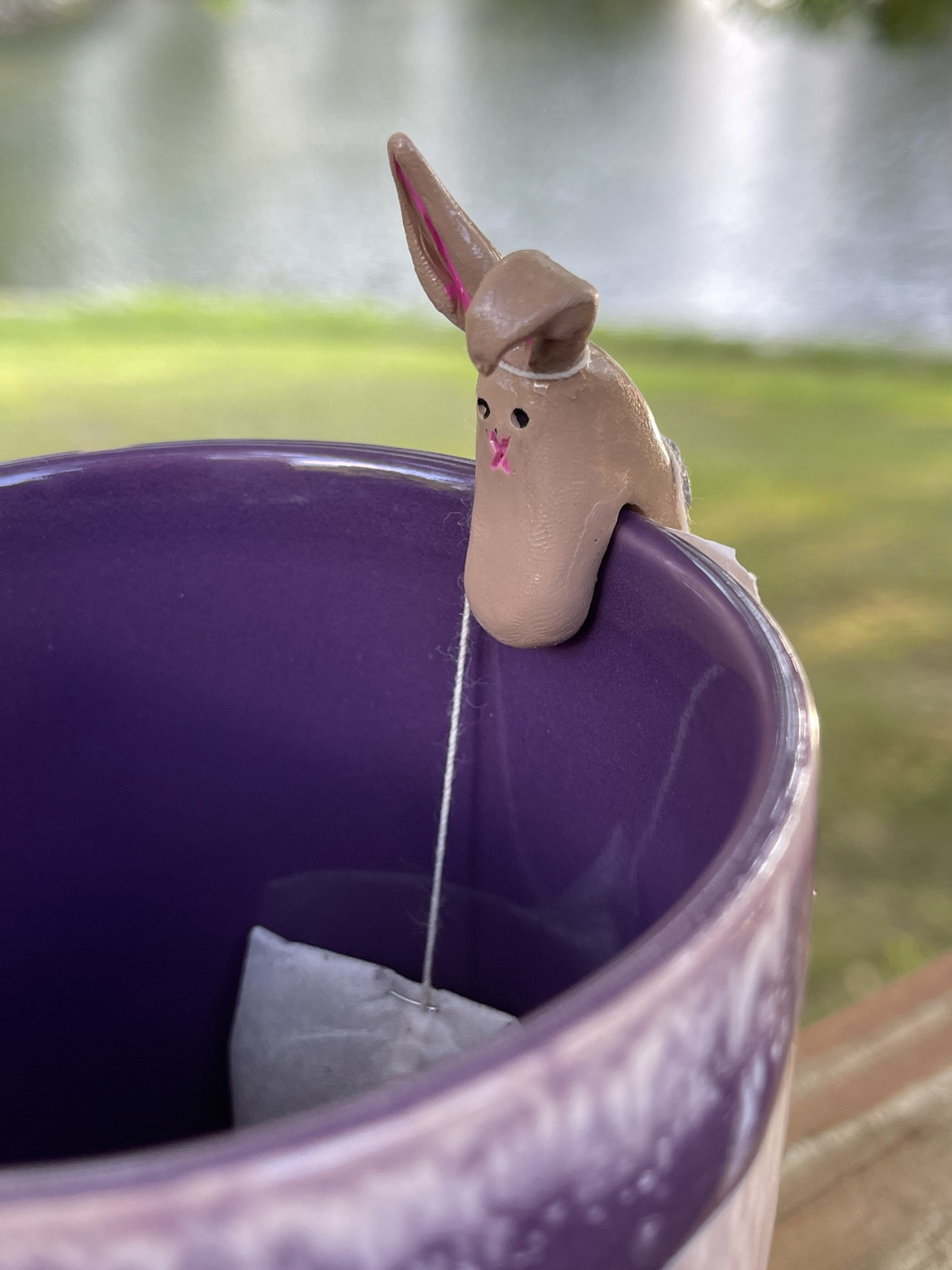 Teacup Friend, Rabbit Tea String Holder - Etsy