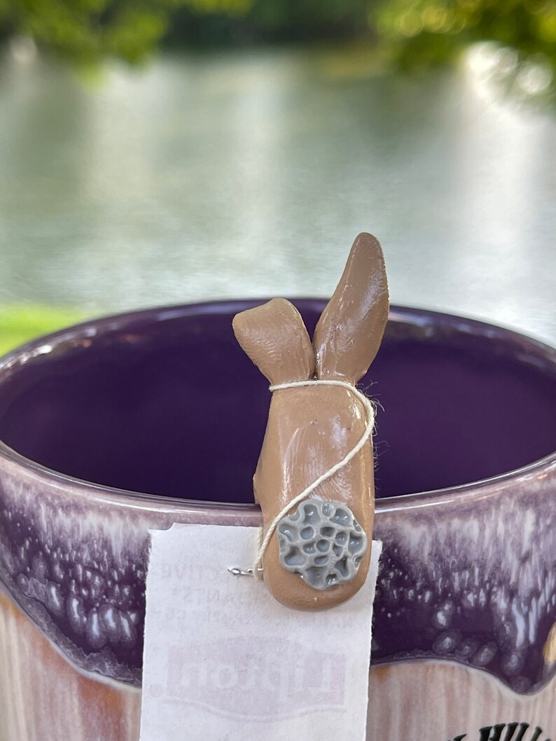 Teacup Friend, Rabbit Tea String Holder - Etsy