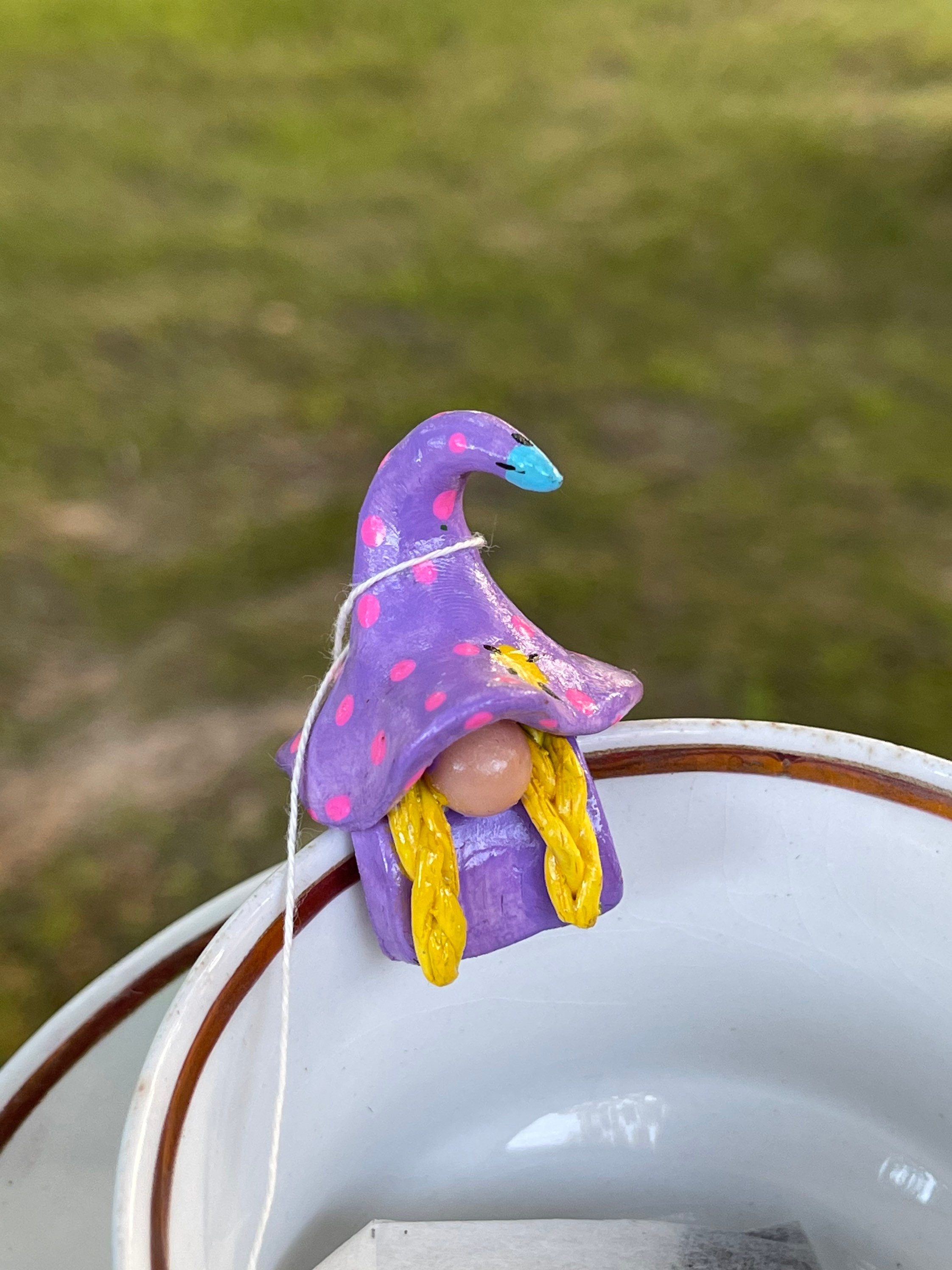 Teacup Friend, Gnome Tea String Holder - Etsy