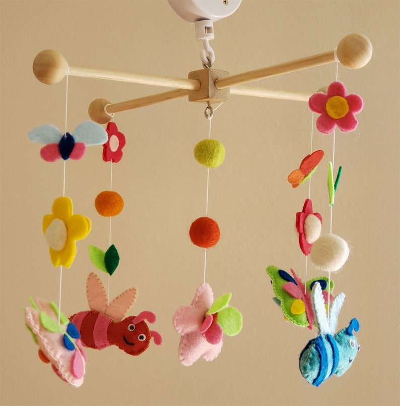 Musical Bees Baby Mobile Multi Color Baby Mobile Butterfly Baby Mobile ...