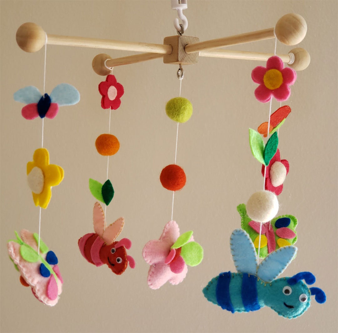 Musical Bees Baby Mobile Multi Color Baby Mobile Butterfly Baby Mobile ...