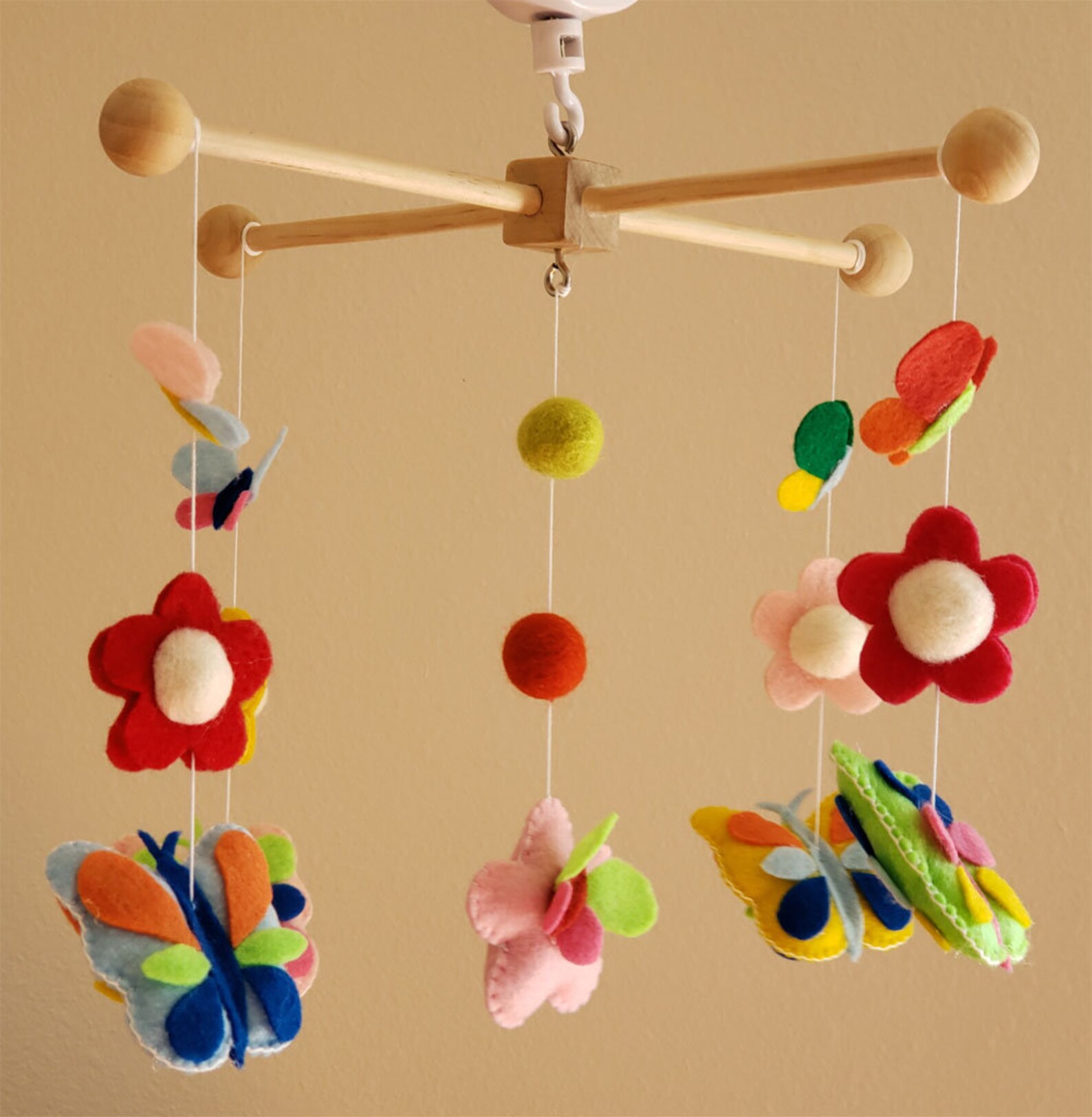 Musical Butterfly Baby Mobile Multi Color Baby Mobile Butterfly Baby ...