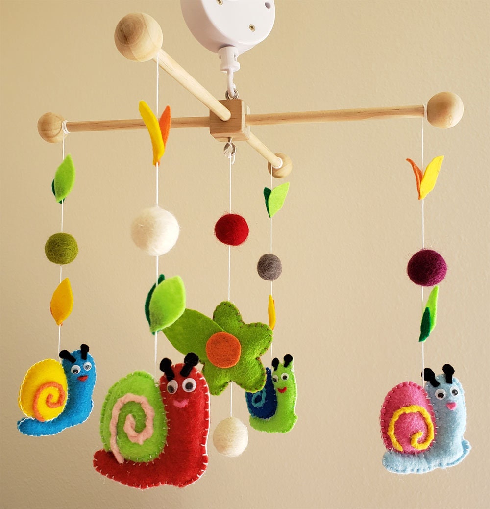 Musical Snails Baby Mobile Multi Color Baby Mobile Snails Baby Mobile ...