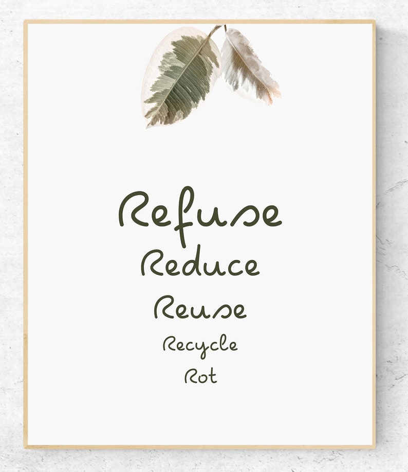 Printable - 5 Rs - Refuse Reduce Reuse Recycle Rot - Eco Environmental ...