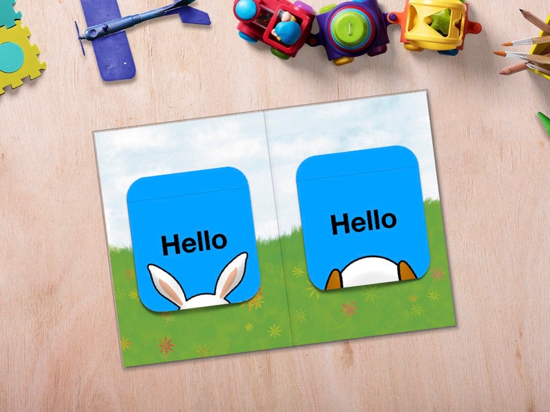 Hello Friends Gorgeous PRINTABLE Lift the Flap Book. Ideal for - Etsy
