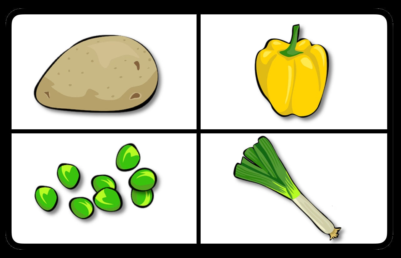 Gorgeous and Bright EARLY YEARS Vegetable Themed Matching, Lotto and ...