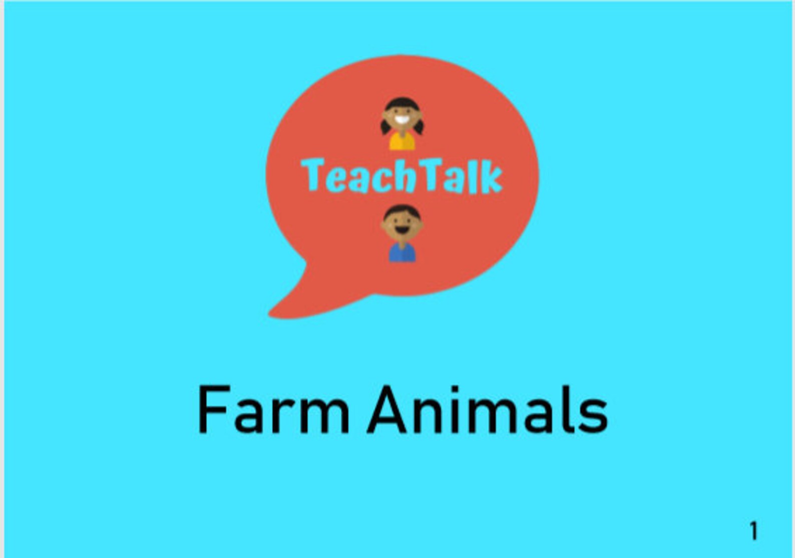 Farm Animals Themed Early Years Speech and Language Activity. Farm ...