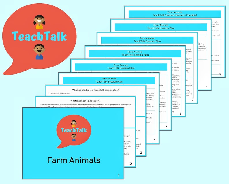 Farm Animals Themed Early Years Speech and Language Activity. Farm ...