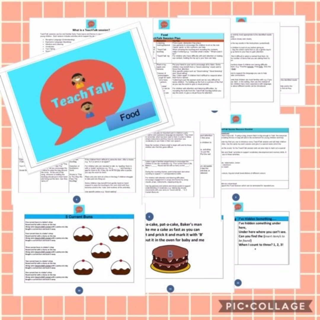 Food Themed Early Years Speech and Language Activity. Food, Educational ...