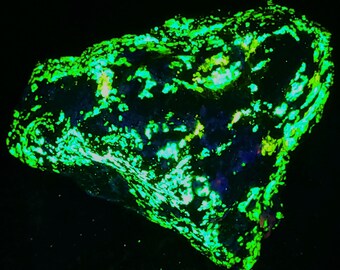 Shortwave Fluorescent 4-color Esperite Willemite Calcite & Hardystonite ...