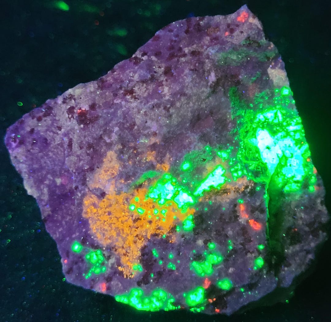 Rare SW + MW UV Fluorescent Willemite Clinohedrite Nasonite/pectolite ...