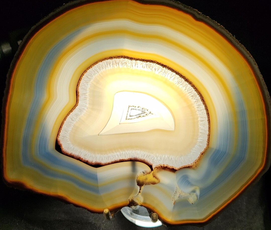 Large, 2-Sided Polished Banded Agate Slab from Brazil - Mineral ...