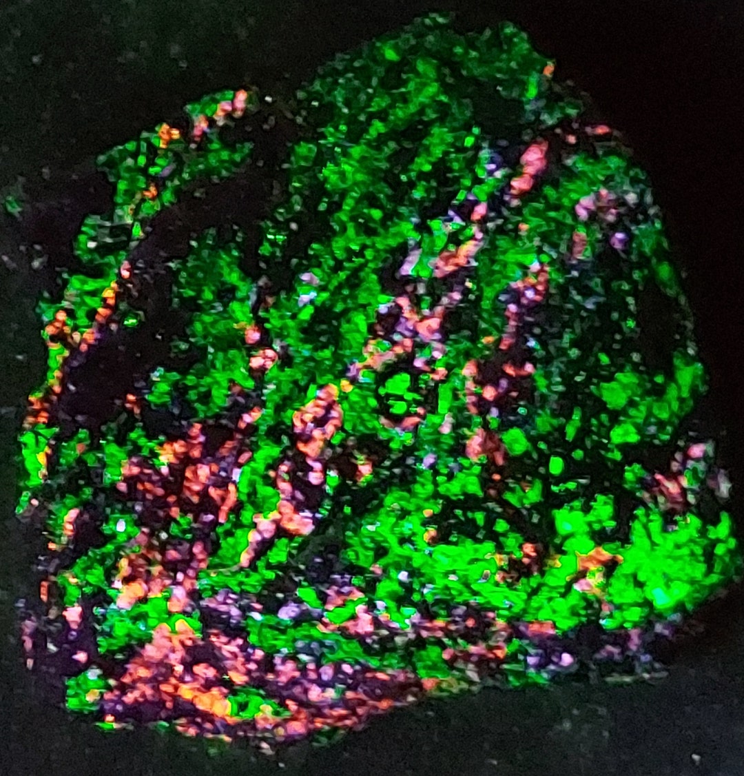 SW LW UV Fluorescent Willemite & Sphalerite W/ Blue Fibrous Magnesio ...