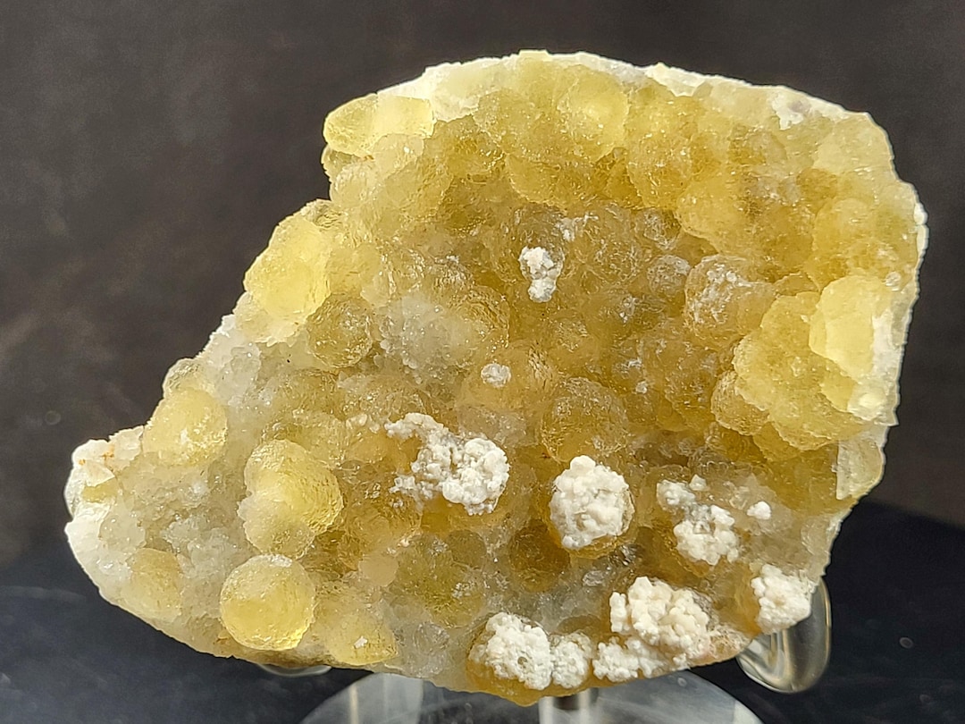 Rare Botryoidal Golden Yellow Fluorite Crystals From Xinyang, Henan ...