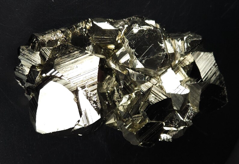 Stunning Large Twinned & Striated Pyrite Crystals Cluster From Huanzala ...