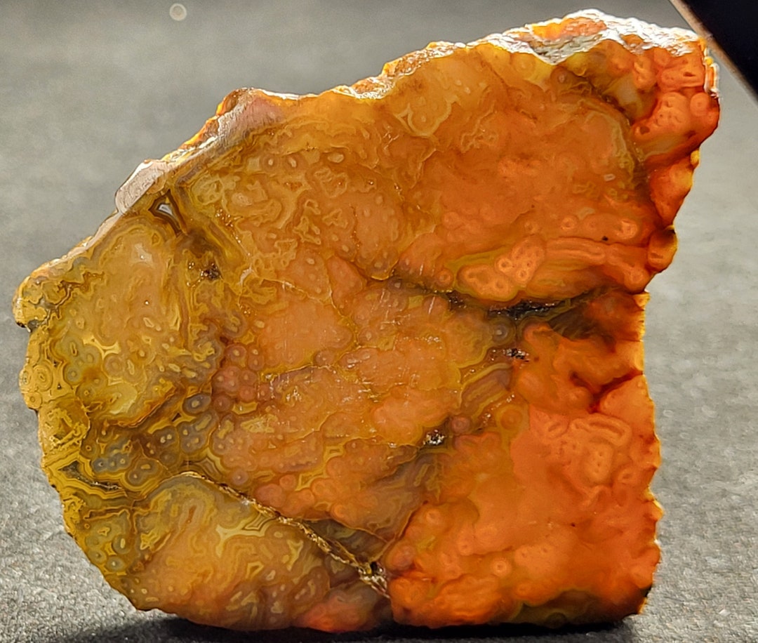 2-sided Polished Slab - Rare A++ Quartz Var Carnelian Tube Agate ...
