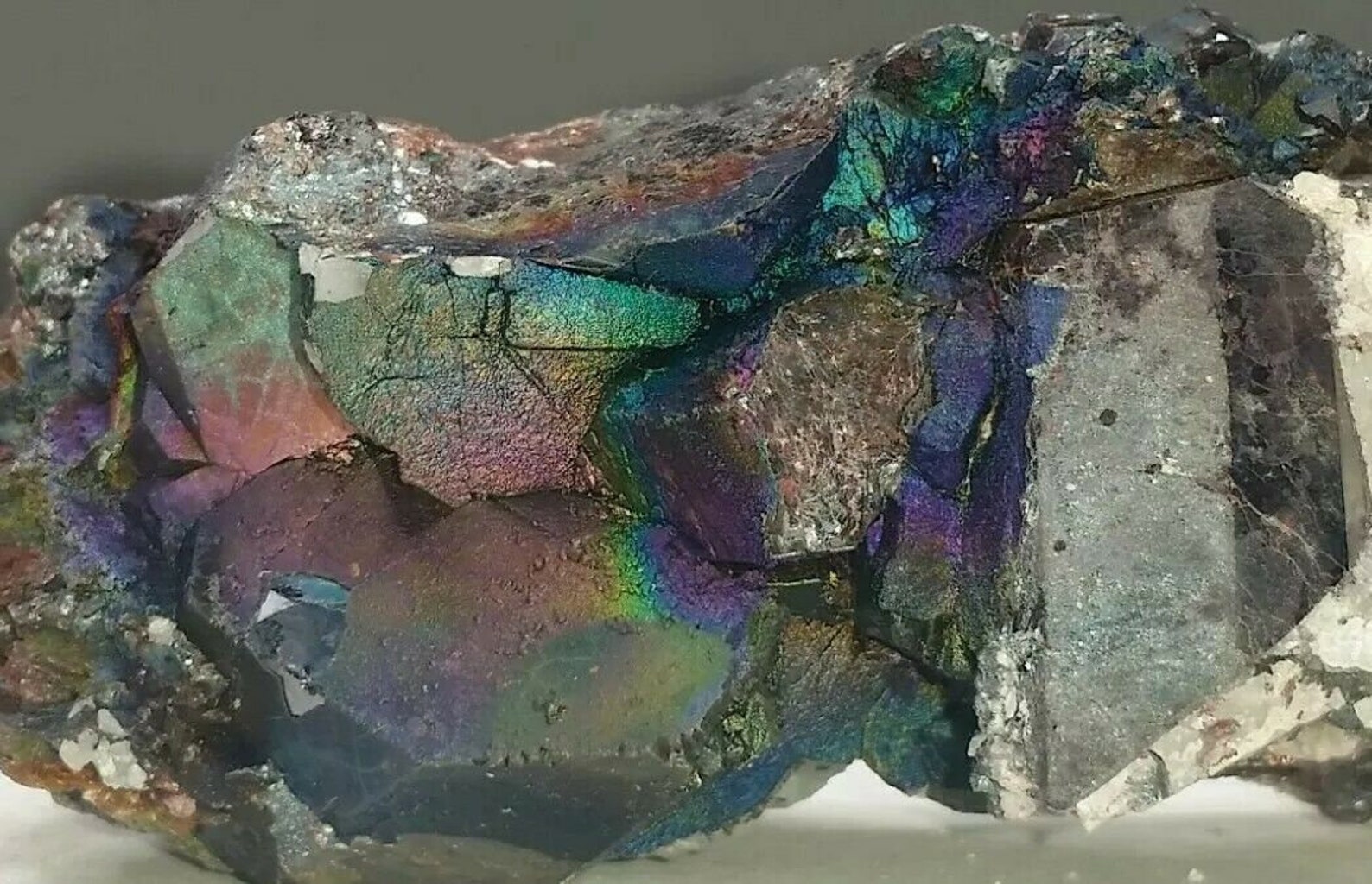 Rare RUTILE Crystals W Rainbow TURGITE Iridescent Hematite Graves ...
