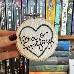 Draco Malfoy Book Boyfriend Embroidery Wall Art Ornament - Bookish ...