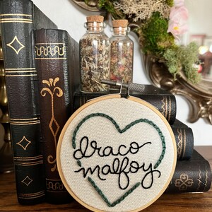 Draco Malfoy Book Boyfriend Embroidery Wall Art Ornament - Bookish ...