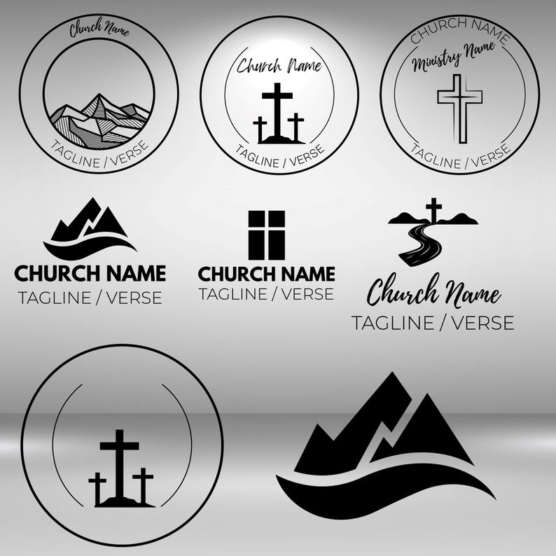 Church Logo Branding Kit | 19 Editable Canva Templates | Modern ...