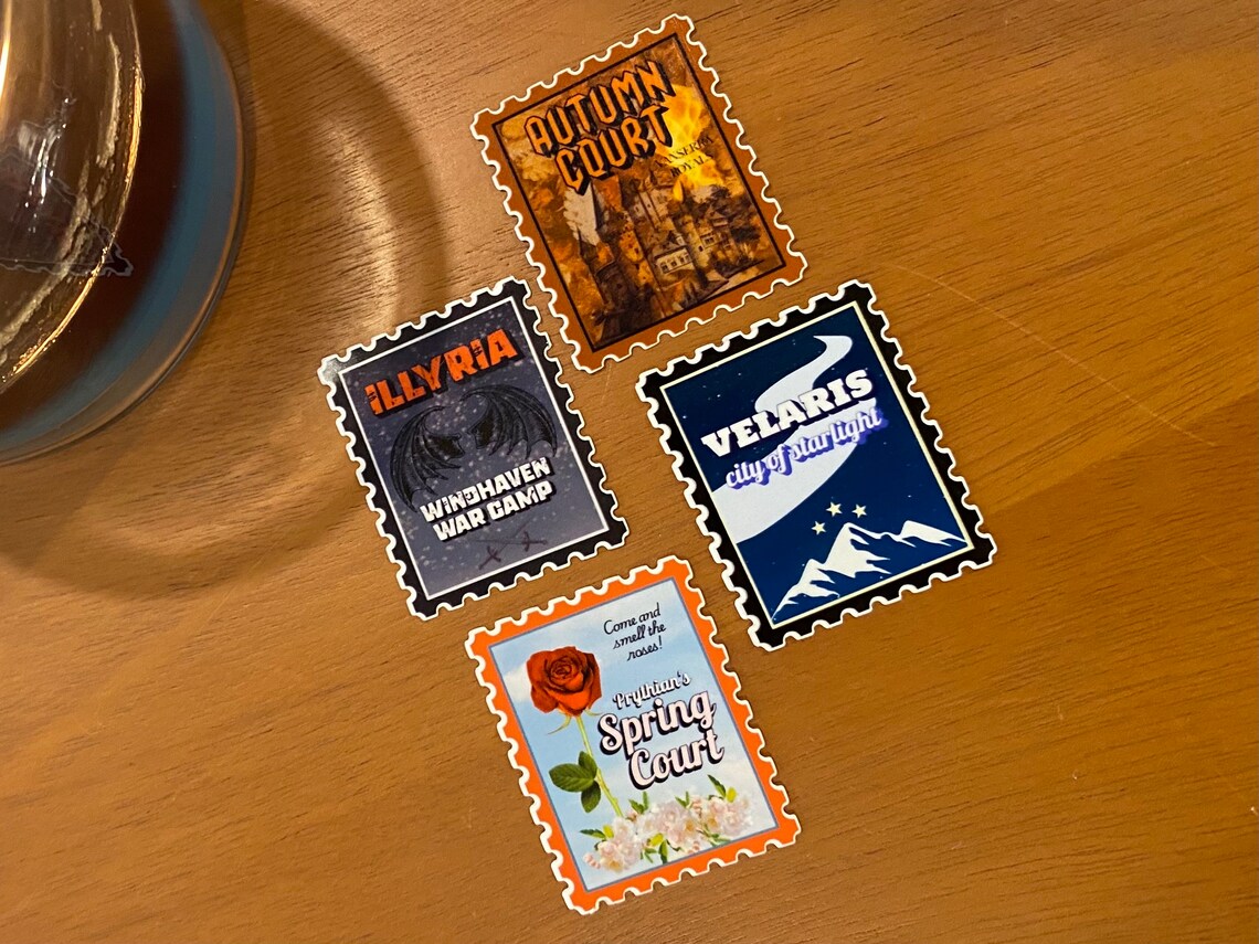 ACOTAR Court Stamp Stickers Acotar World Sticker SJM Universe Sticker ...
