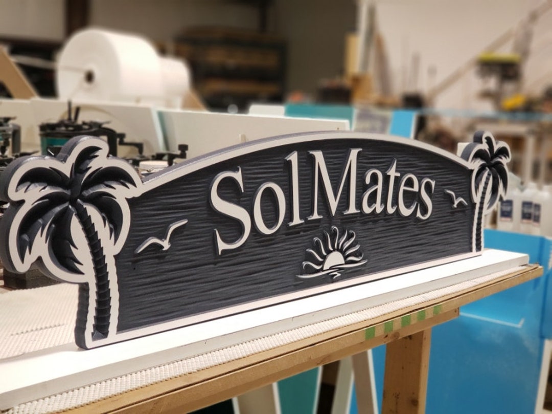 Personalized Custom PVC Sign for Your Beach Home Coastal Retreat ...