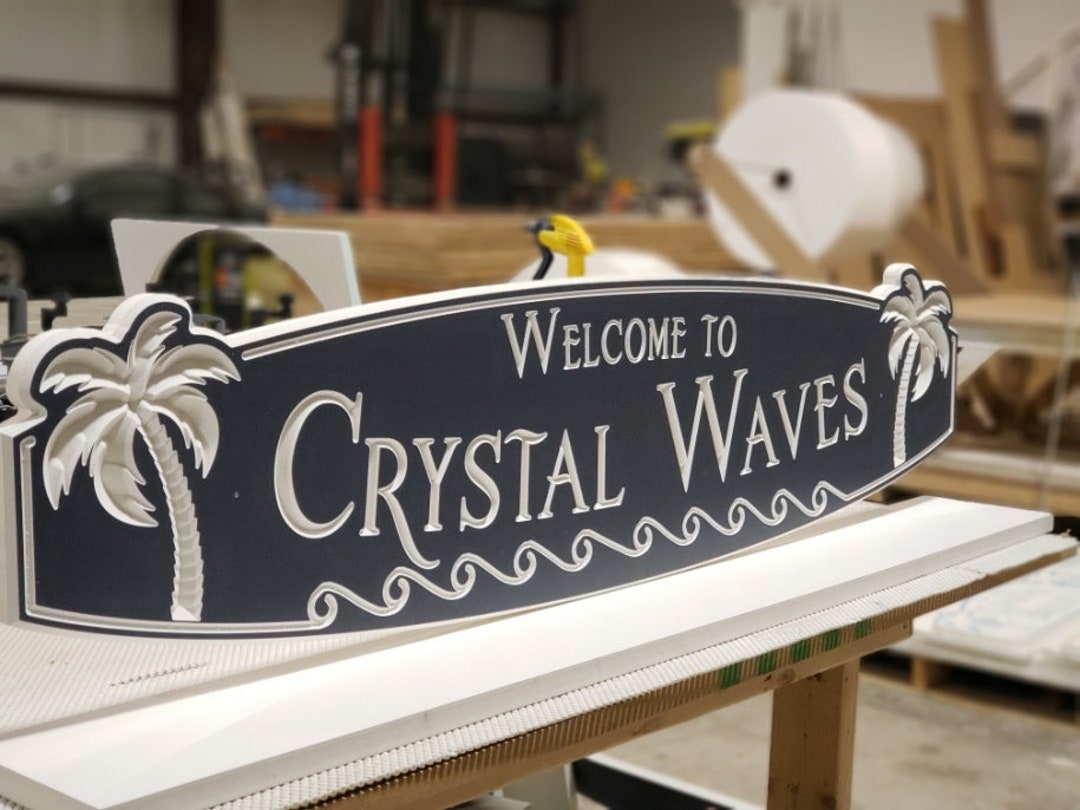 Personalized Custom PVC Sign for Your Beach Home Coastal Retreat ...