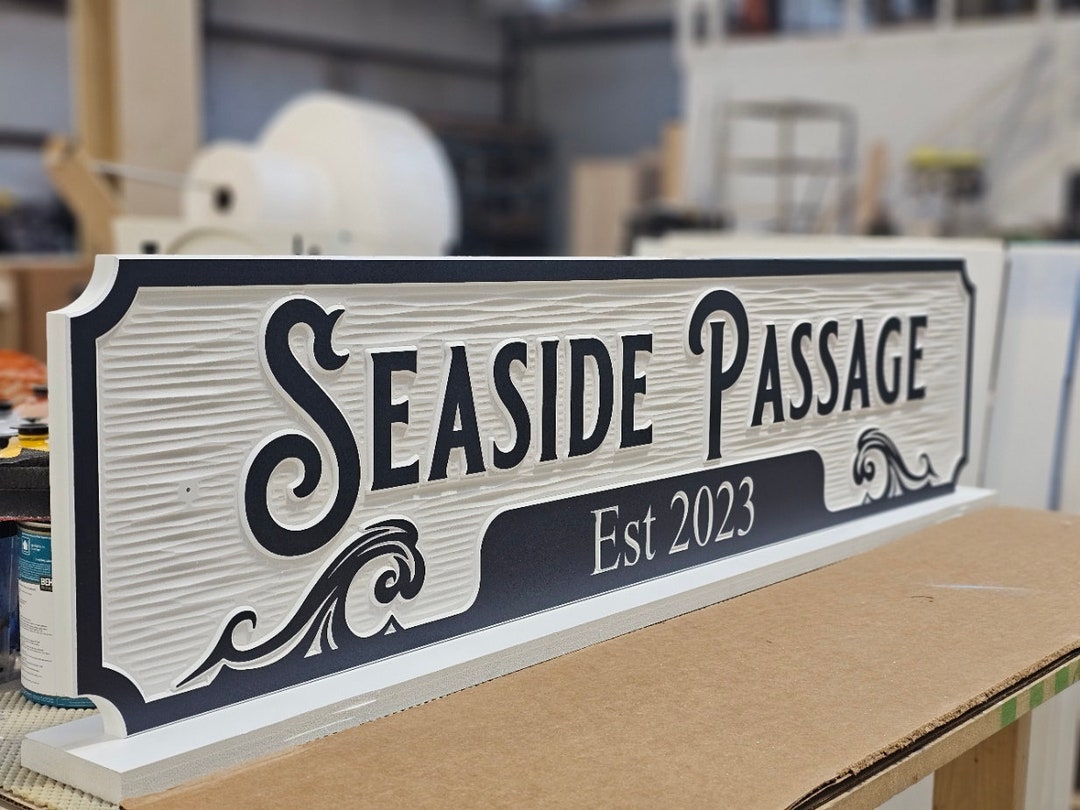 Personalized Custom PVC Sign for Your Beach Home Coastal Retreat ...