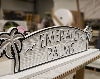 Personalized Custom PVC Sign for Your Beach Home Coastal Retreat 47x11 ...