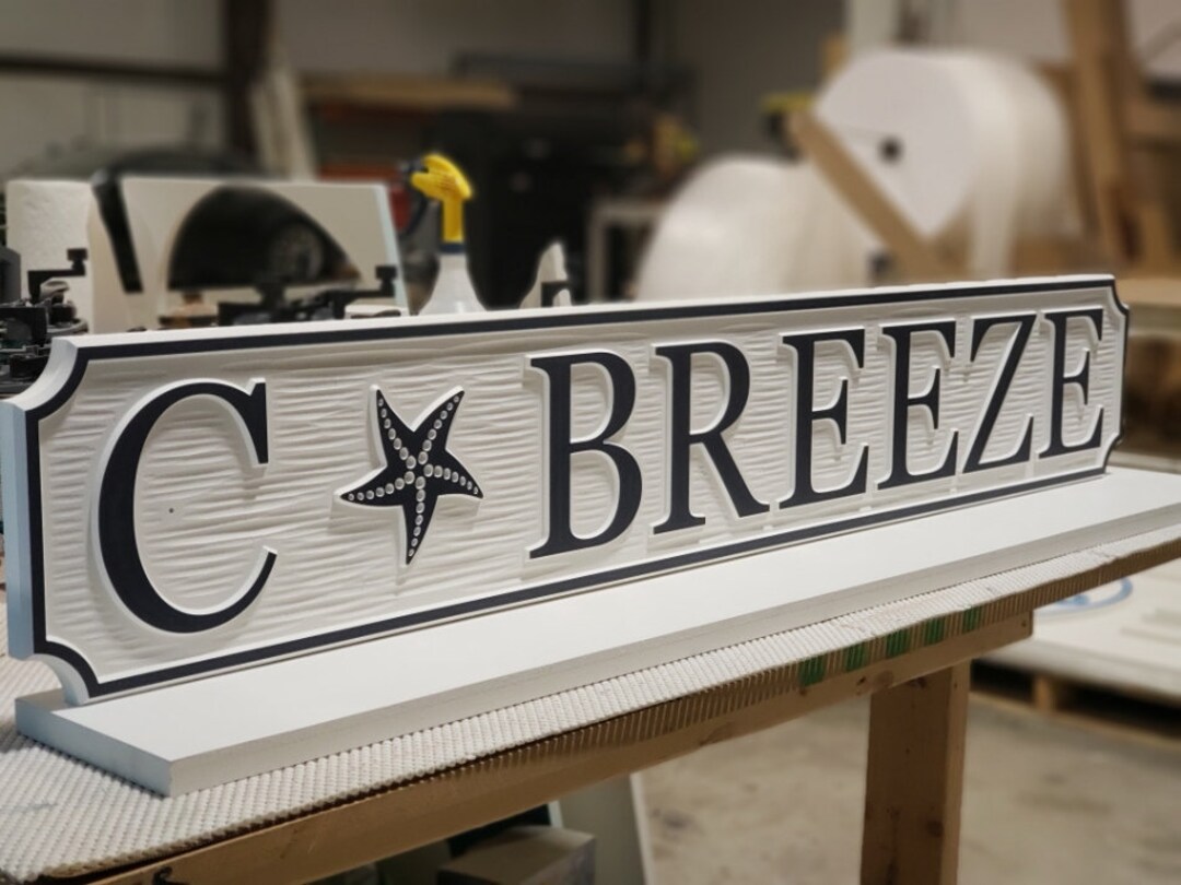 Personalized Custom PVC Sign for Your Beach Home Coastal Retreat - 47x6 ...