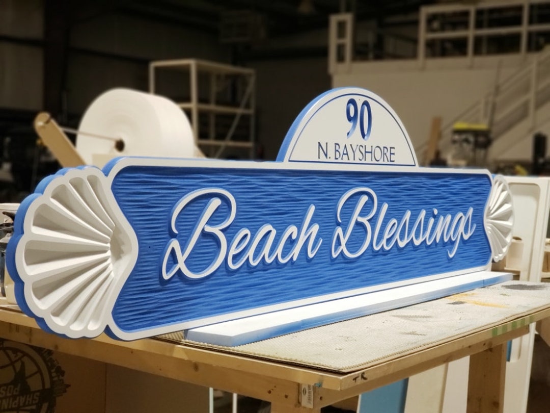 Personalized Custom PVC Sign for Your Beach Home Coastal Retreat ...