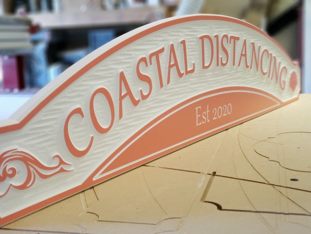 Personalized Custom PVC Sign for Your Beach Home Coastal Retreat 47x11 ...