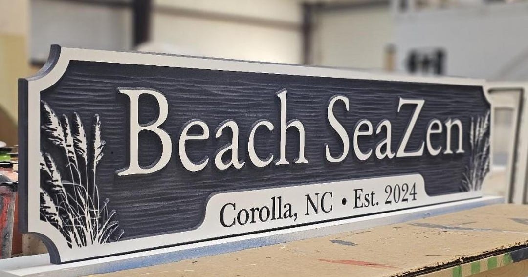Personalized Custom PVC Sign for Your Beach Home Coastal Retreat ...