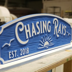 Personalized Custom PVC Sign for Your Beach Home Coastal Retreat ...