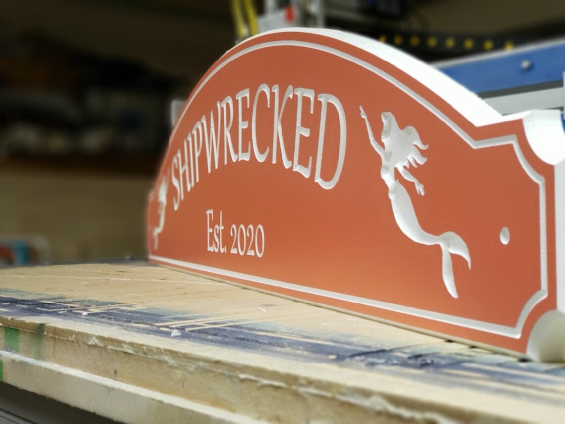 Personalized 100% PVC 47 Carved Beach House Nautical - Etsy