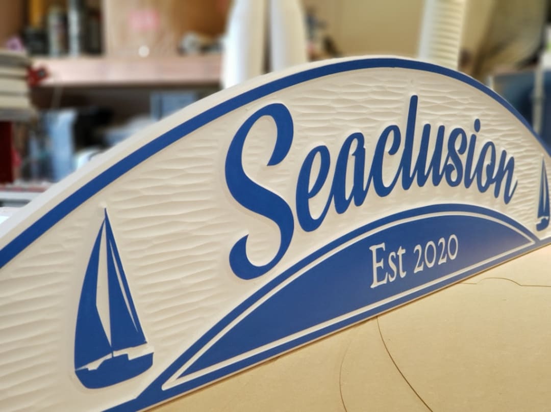 Personalized Custom PVC Sign for Your Beach Home Coastal Retreat ...