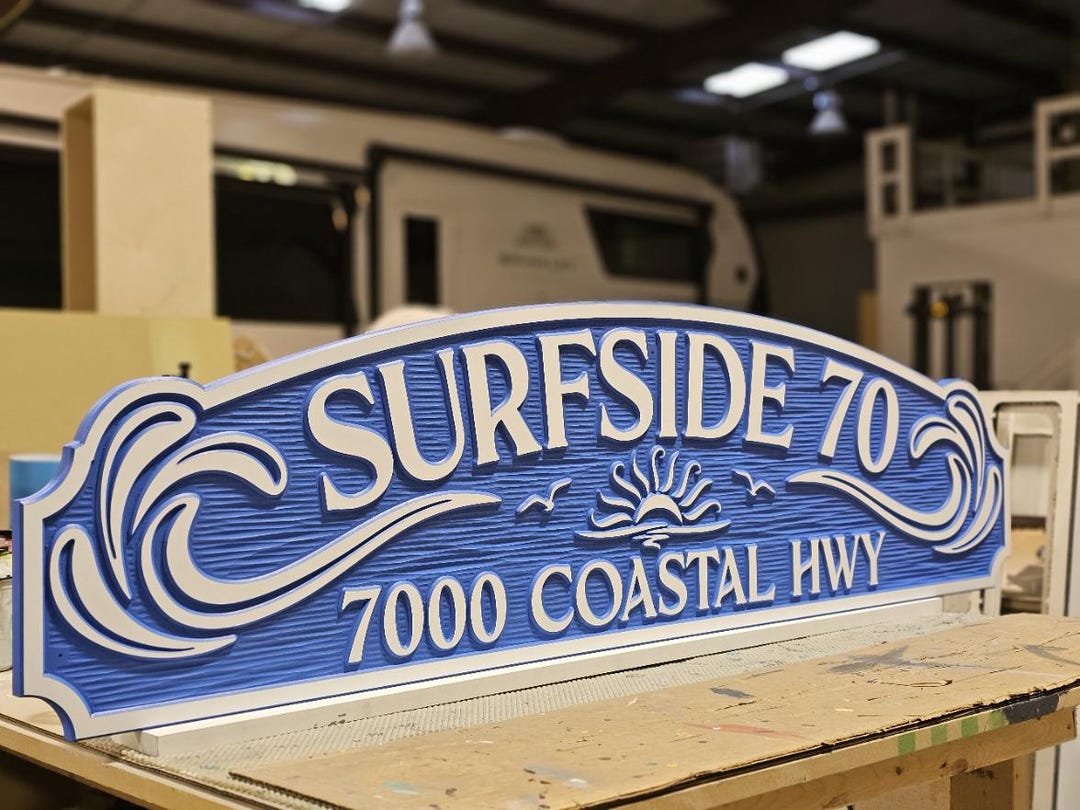 Personalized Custom PVC Sign for Your Beach Home Coastal Retreat ...