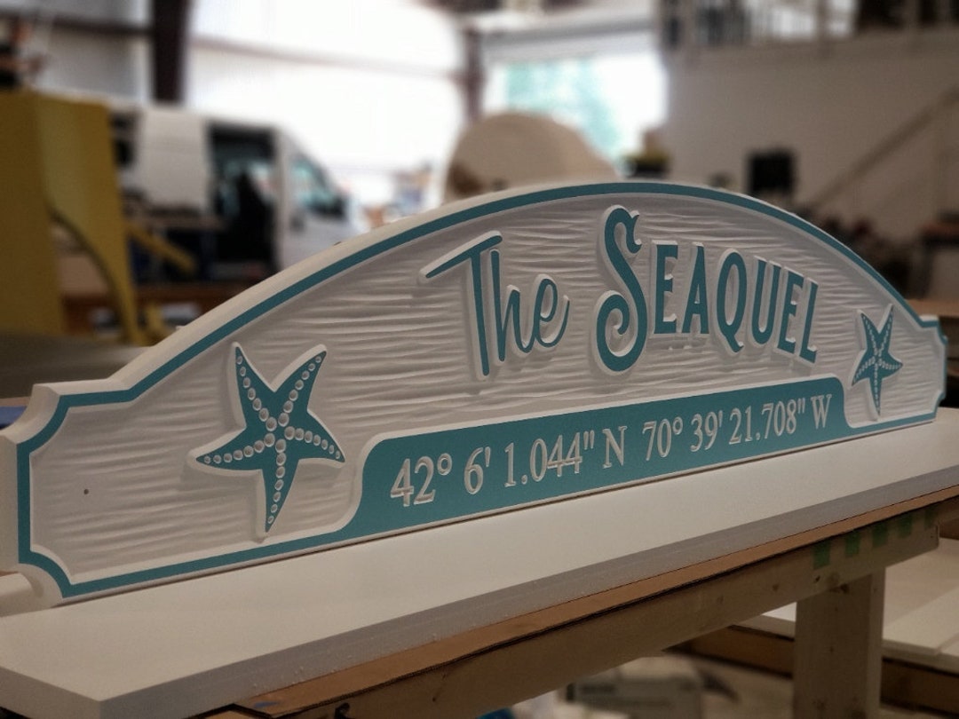Personalized Custom PVC Sign for Your Beach Home Coastal Retreat ...