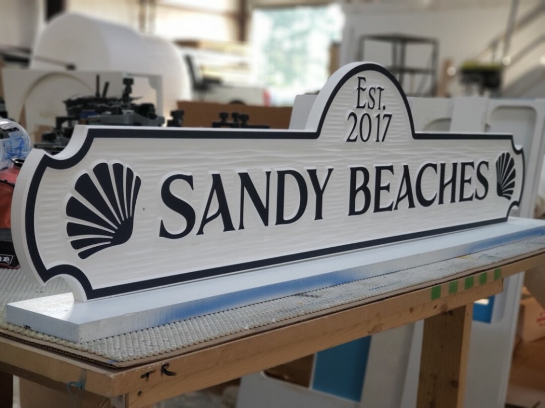 Personalized Custom PVC Sign for Your Beach Home Coastal Retreat ...