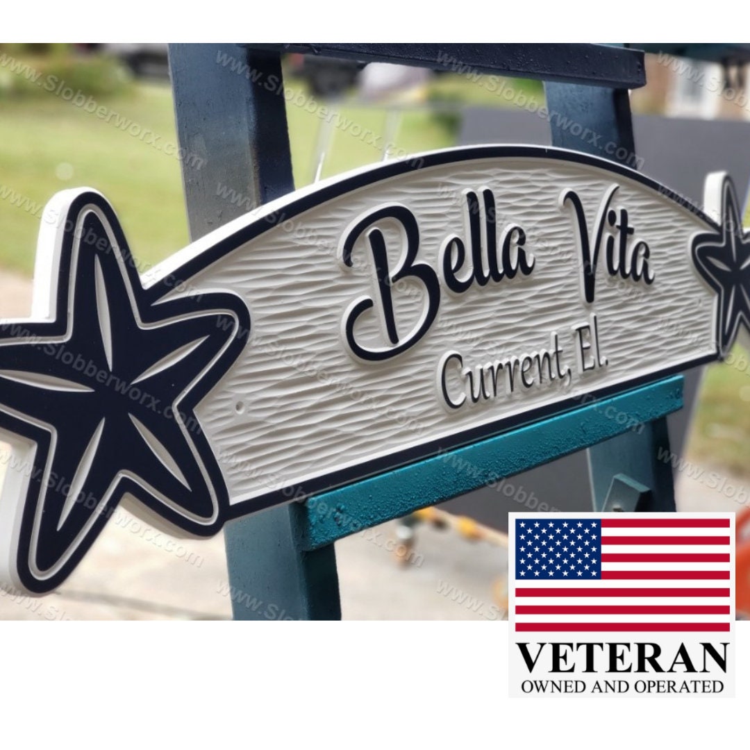 Personalized Custom PVC Sign for Your Beach Home Coastal Retreat 47x11 ...