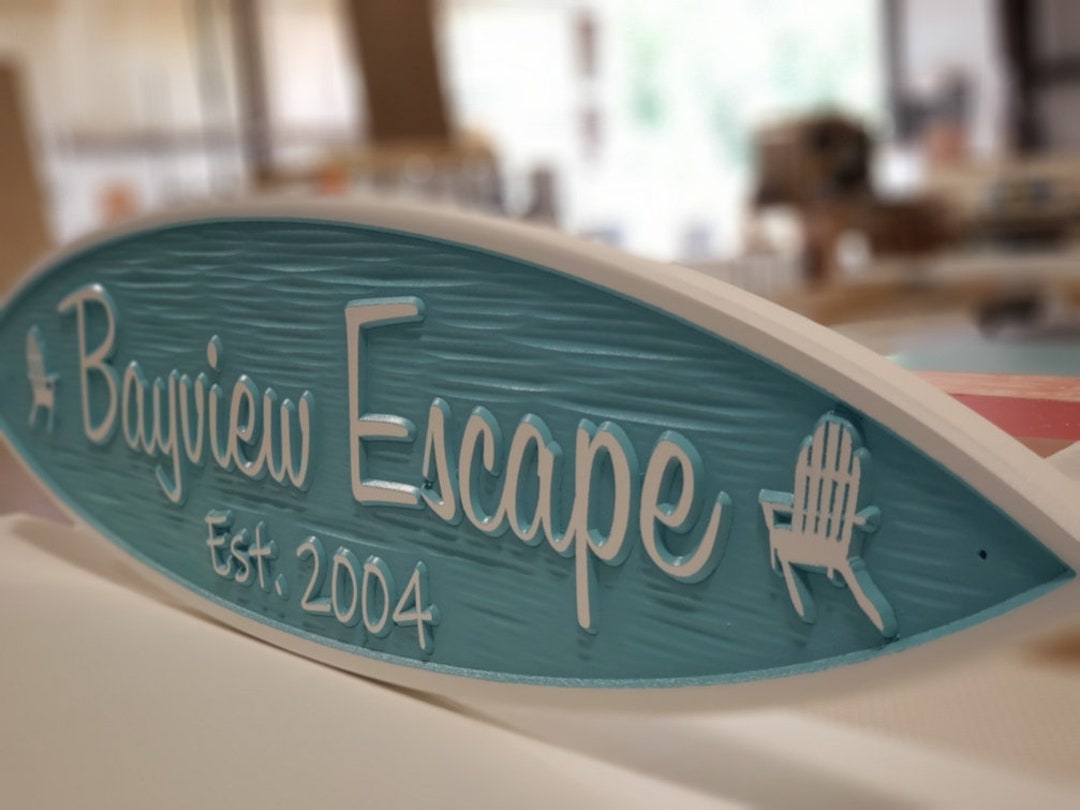 Personalized Custom PVC Sign for Your Beach Home Coastal Retreat ...